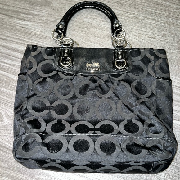 Coach | Bags | Coach Signature Collection Black Tote | Poshmark
